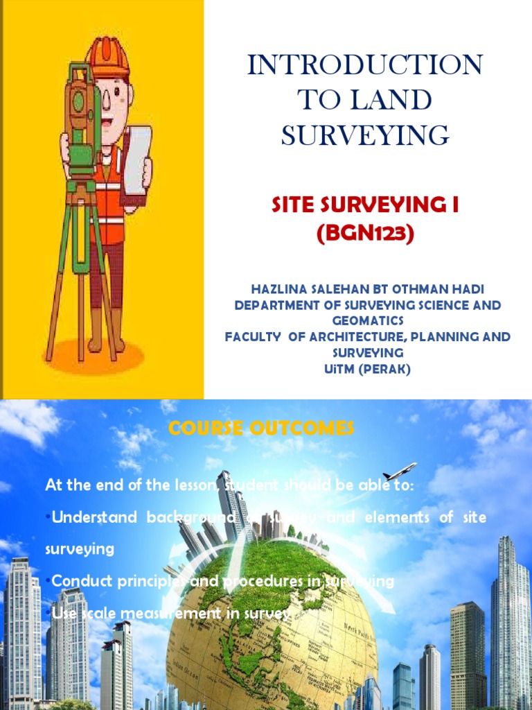 DBT123 Chapter 1 Introduction To Land Surveying | PDF | Surveying | Topography