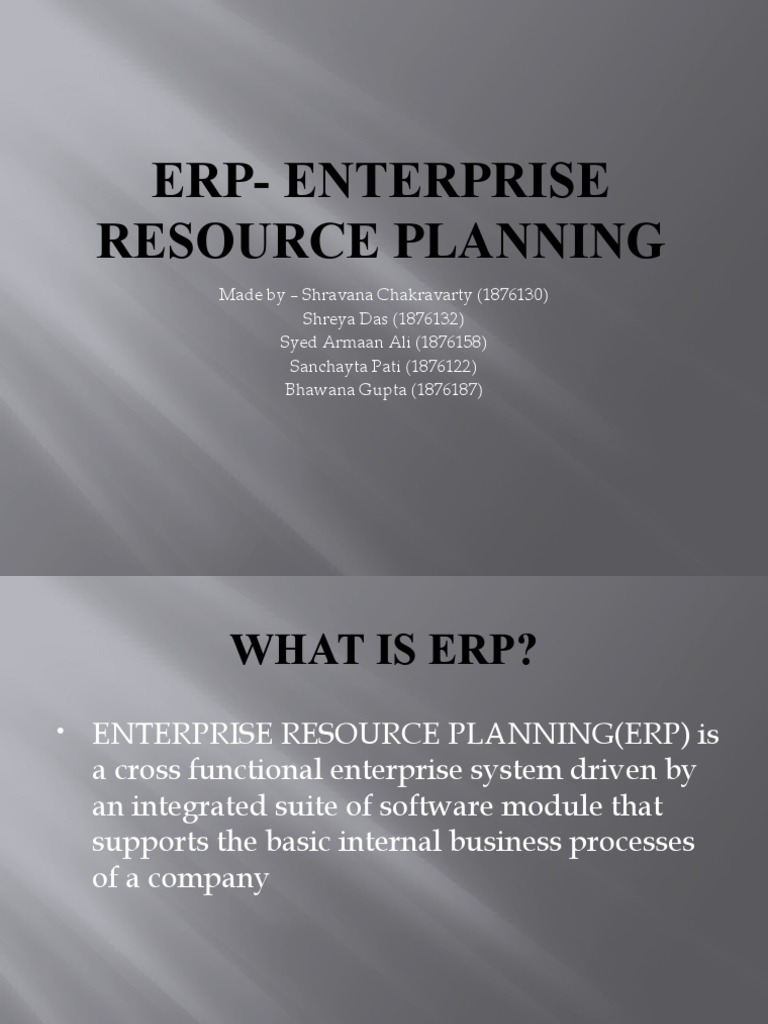 Erp - Enterprise Resource Planning | PDF | Enterprise Resource Planning ... Erp - Enterprise Resource Planning | PDF | Enterprise Resource Planning ...