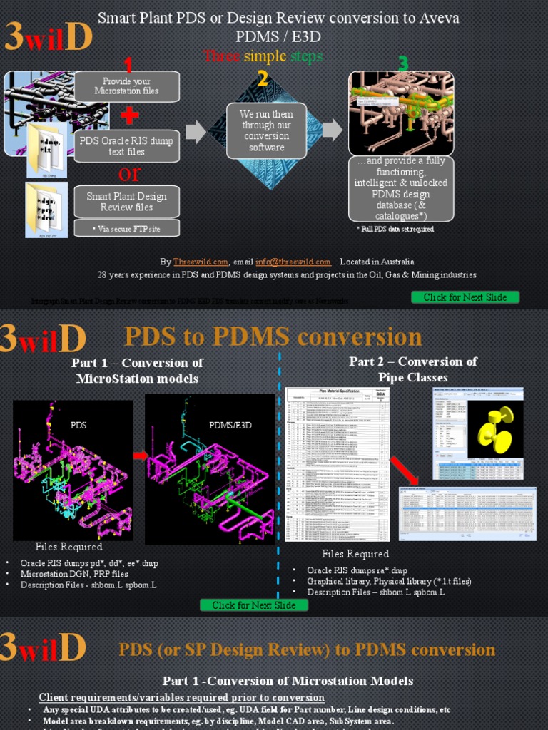 PDS to PDMS Conversion Demo | PDF | Databases | Pipe (Fluid Conveyance)