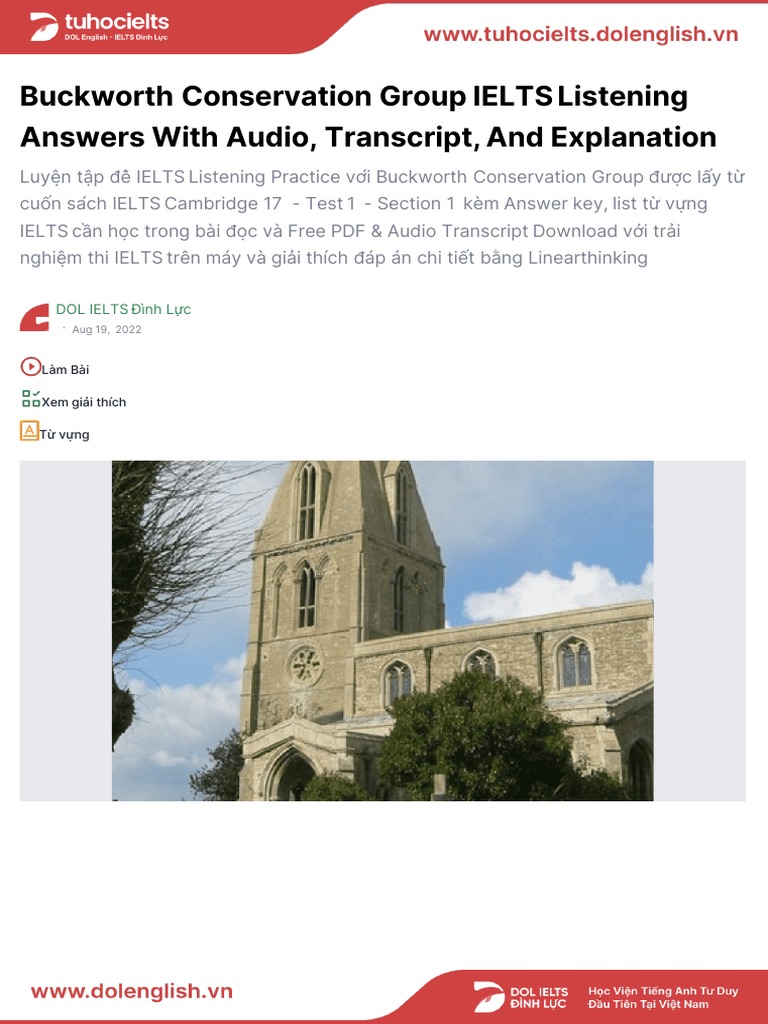Buckworth Conservation Group IELTS Guide | PDF | International English ...