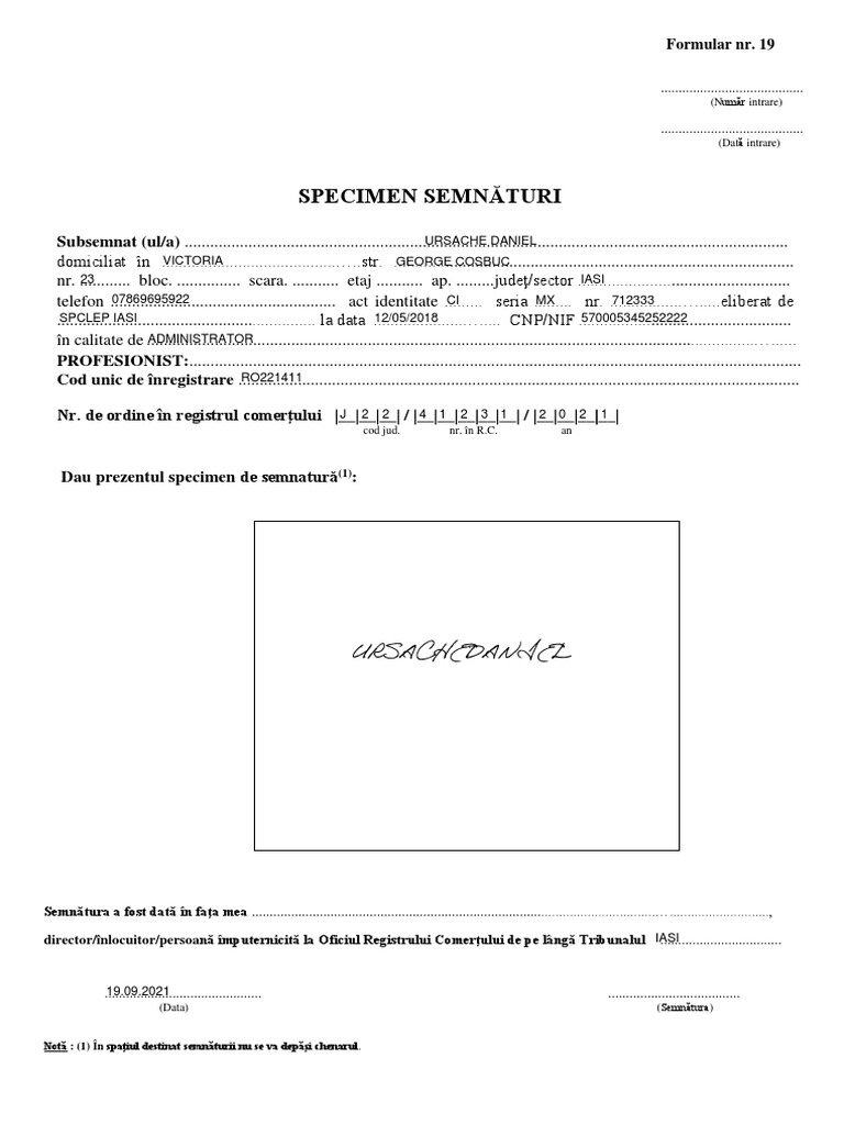 Specimen de Semnaturi | PDF