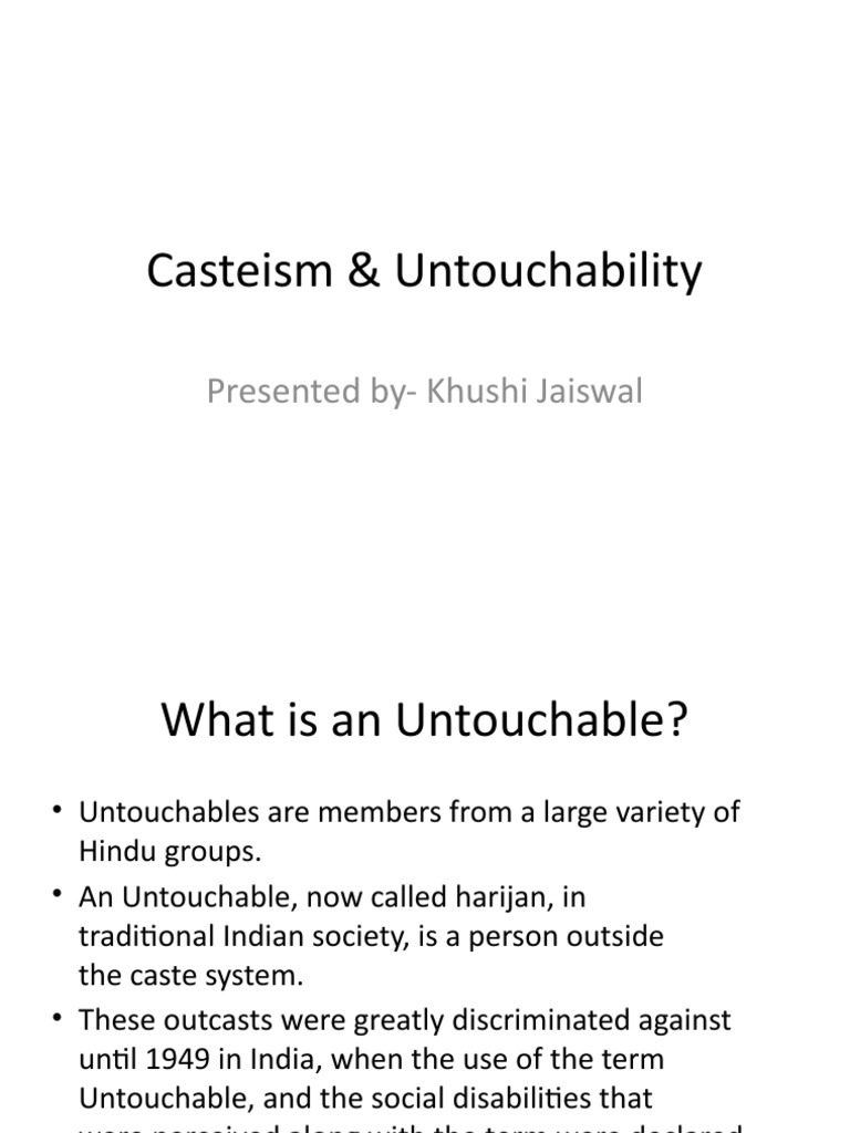Understanding Untouchability in Caste System | PDF | Caste | Dalit
