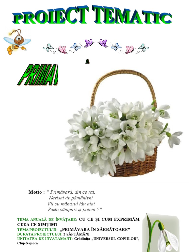 Primavara in Sarbatoare - Proiect Tematic | PDF