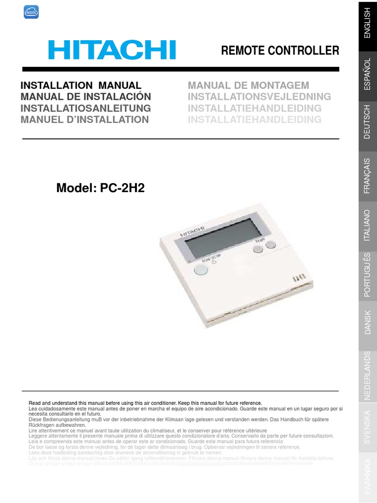 Notice Thermostat D Ambiance Hitachi
