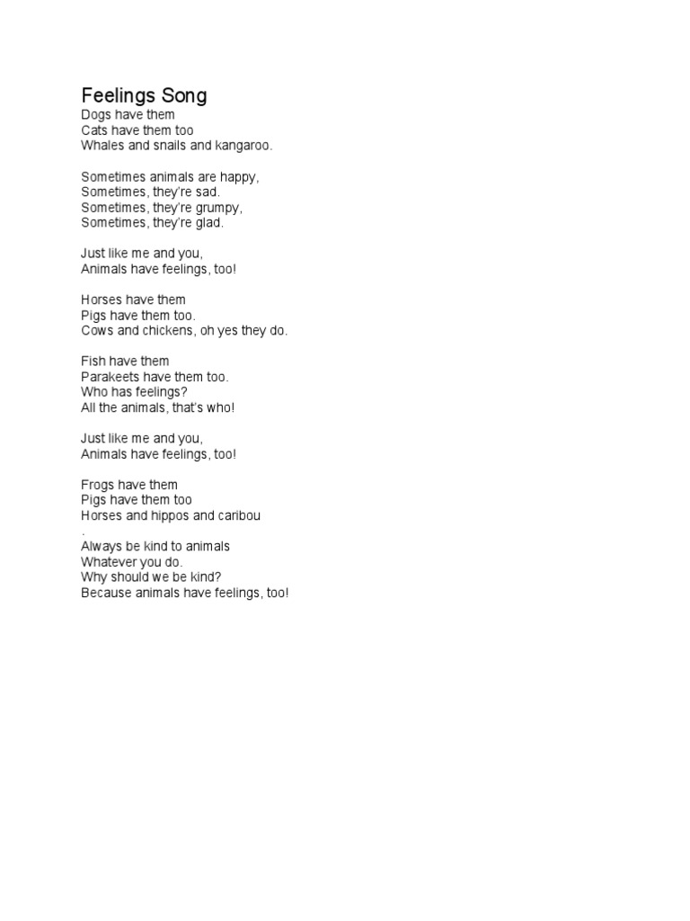 Feelings Song | PDF