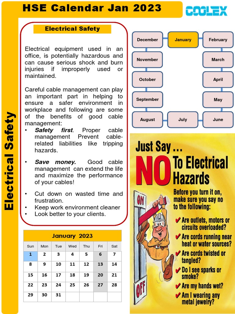 HSE Calendar: Safety Guidelines 2023 | PDF | Hand Washing | Hygiene