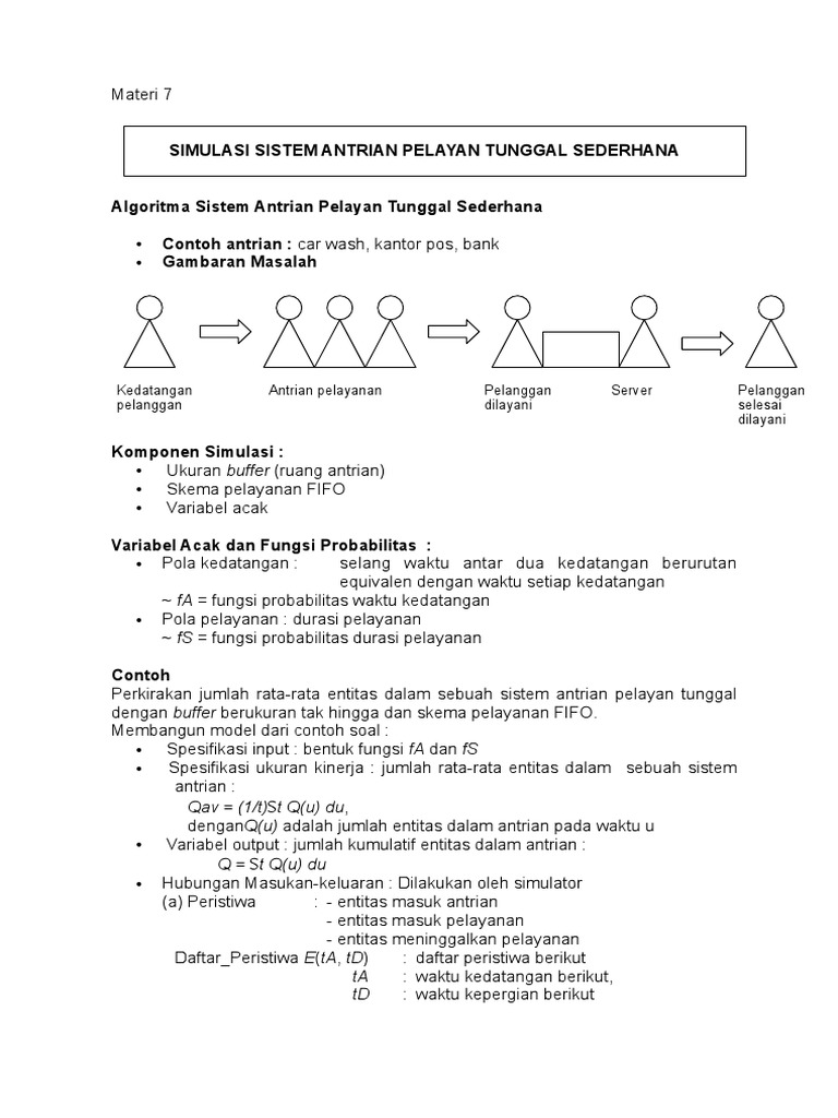 07-Simulasi Sistem Antrian | PDF