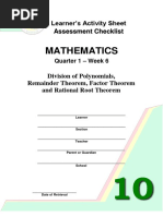 Lesson Plan in Dividing Polynomials Using Synthetic Division | PDF ...