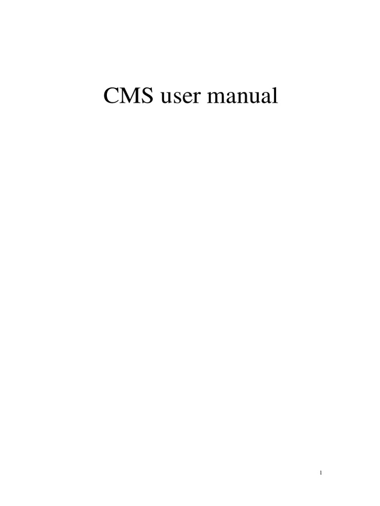 CMS User Manual V-7.0 | PDF | Disinfectant | Personal Computers