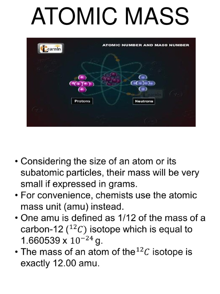 Atomic Mass | PDF | Isotope | Nuclear Physics