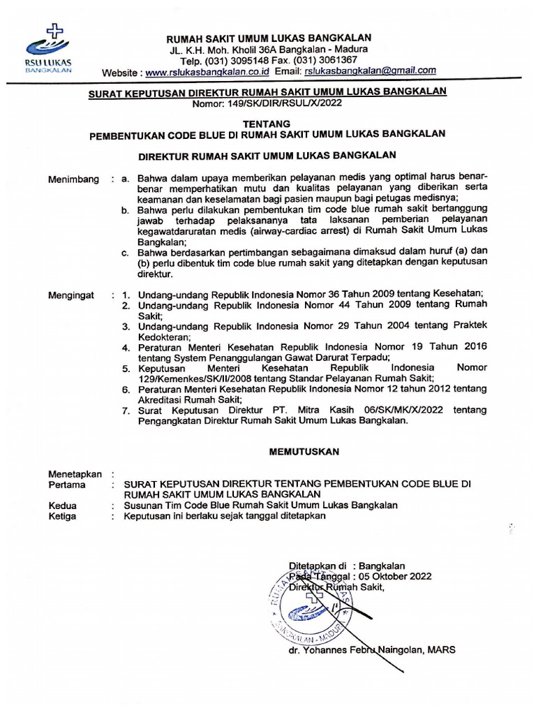 SK Tim Code Blue | PDF