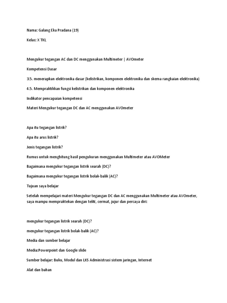 Galang Eka Pradana DLE | PDF