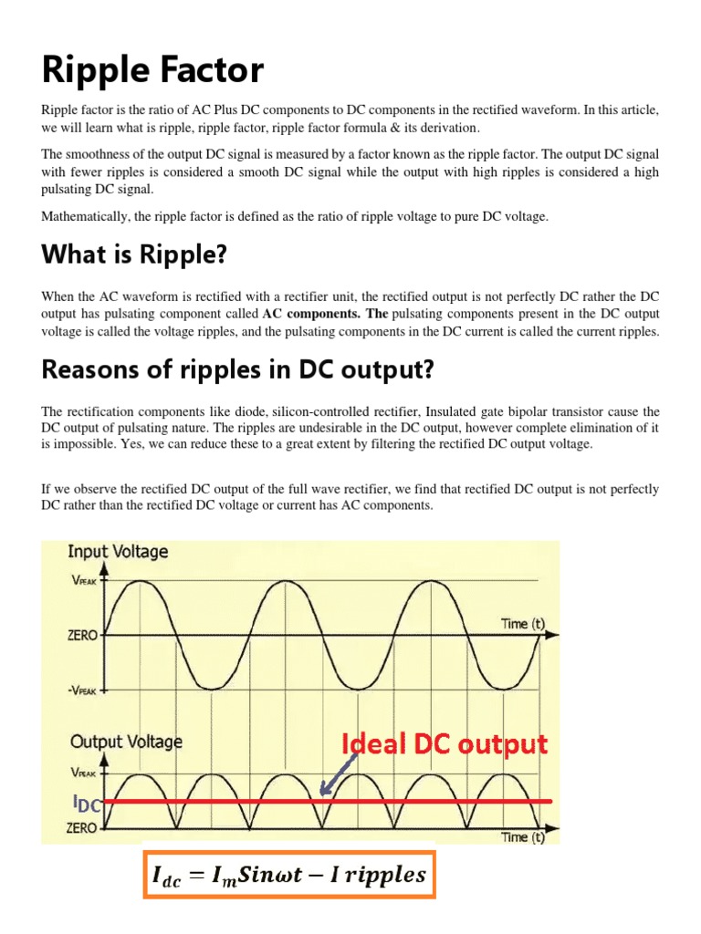 Ripple Factor | PDF