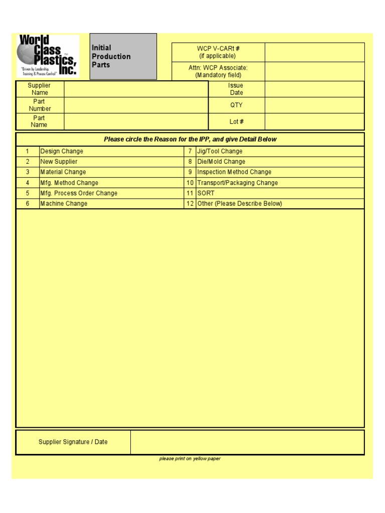 IPP Form | PDF