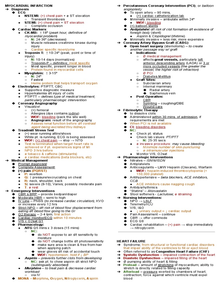 NCM 118 Midterms Reviewer | PDF | Electrocardiography | Myocardial ...