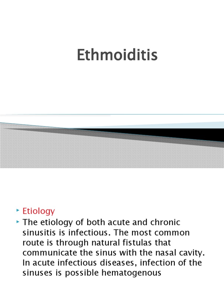 Ethmoiditis | PDF