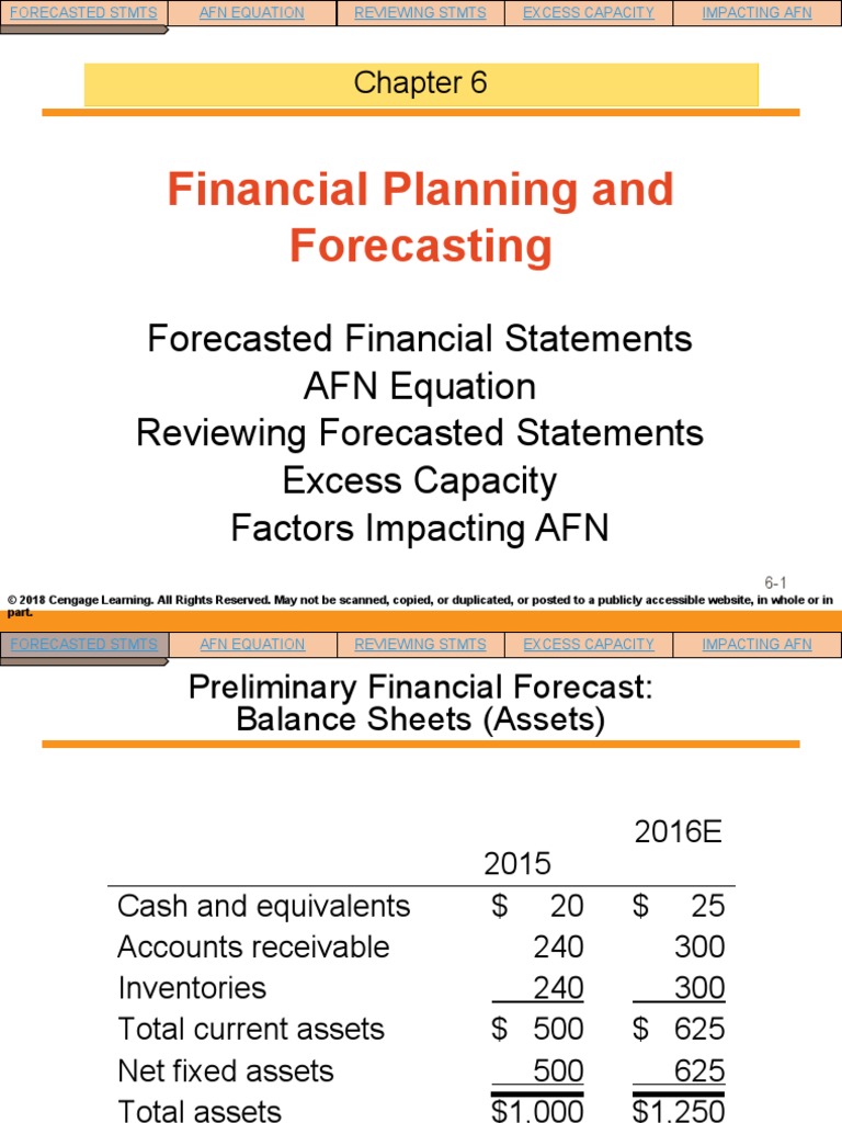 Chapter 5-Financial Planning and Forecasting | PDF | Balance Sheet | Equity (Finance)
