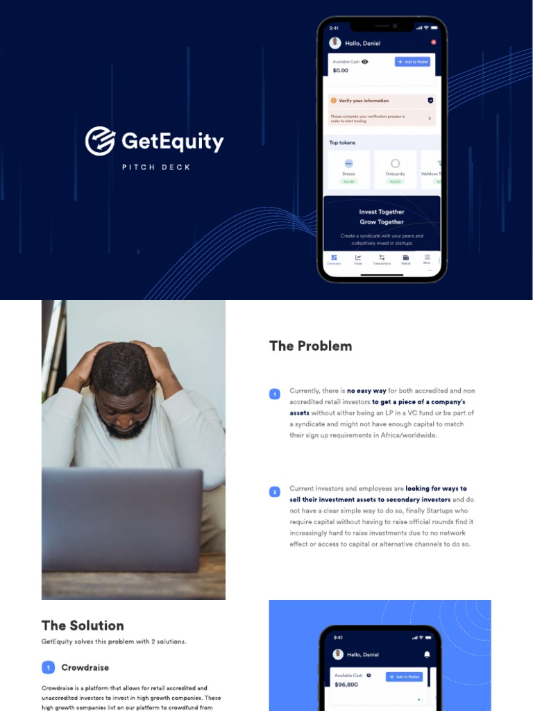 GetEquity Pitch Deck (2022) | PDF | Venture Capital | Corporate Finance