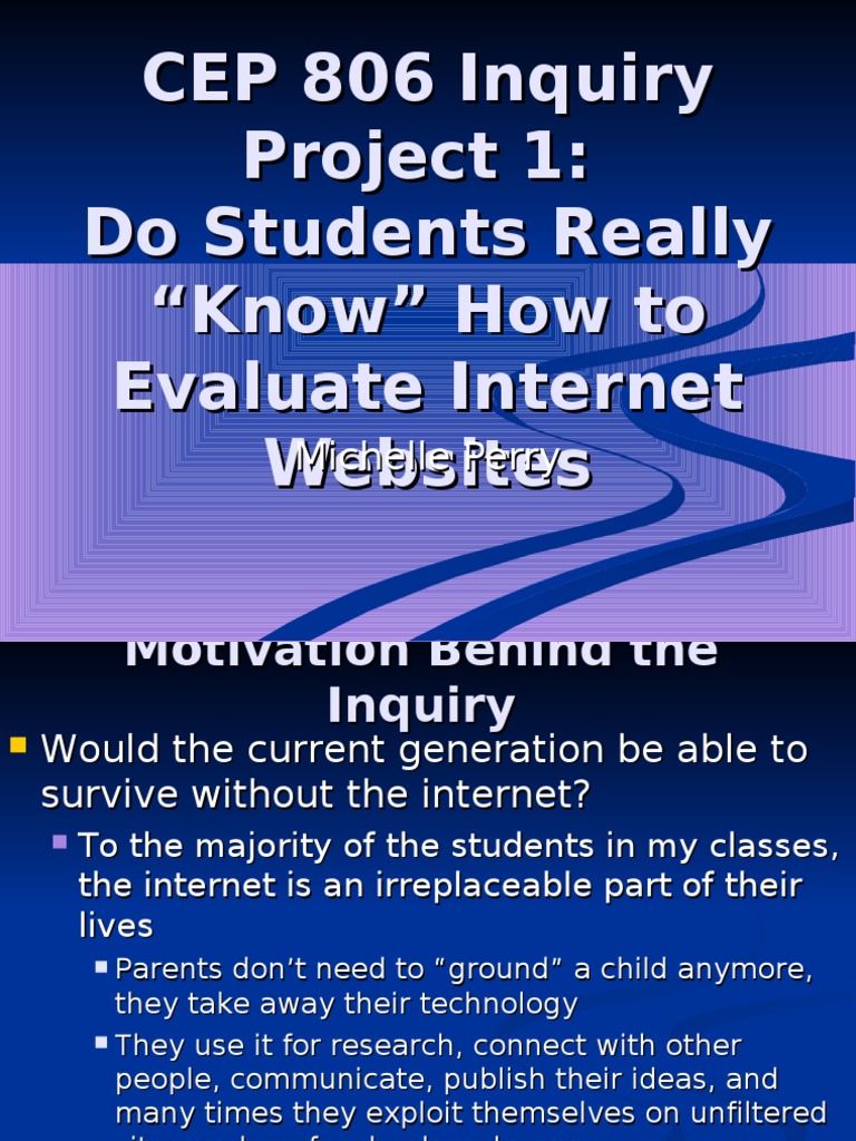 Evaluating Internet Research Skills | PDF | Rubric (Academic) | Internet