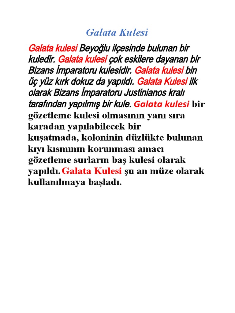 Galata Kulesi | PDF