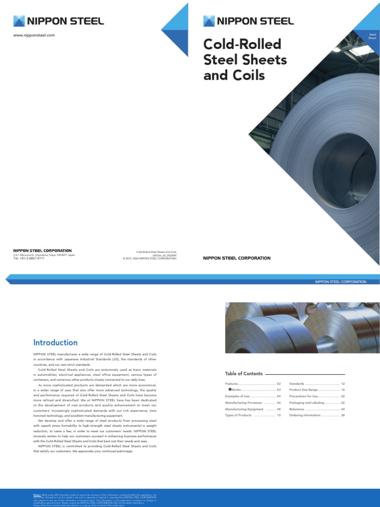 Cold-Rolled Steel Sheets and Coils Cold-Rolled Steel Sheets and Coils | PDF | Rolling ...