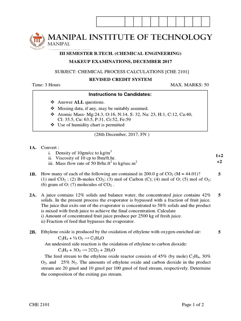 CPC 2017 | PDF | Mole (Unit) | Carbon Dioxide