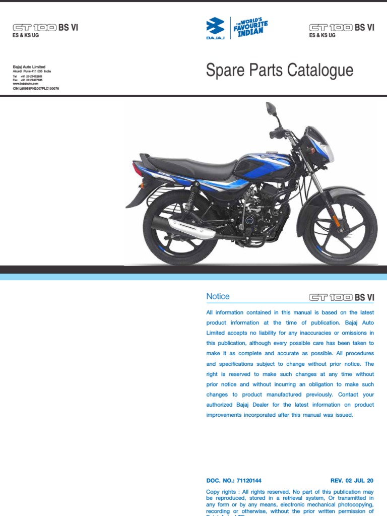 CT 100 Es Ks Bs6 Ug Rev 02 Jul 2020 | Download Free PDF | Engine ...