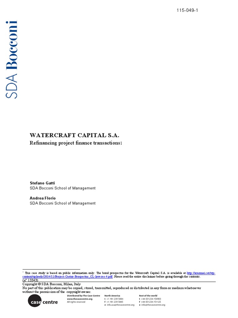 Case Study 1 Watercraft Capital | PDF | Natural Gas | Natural Gas Storage