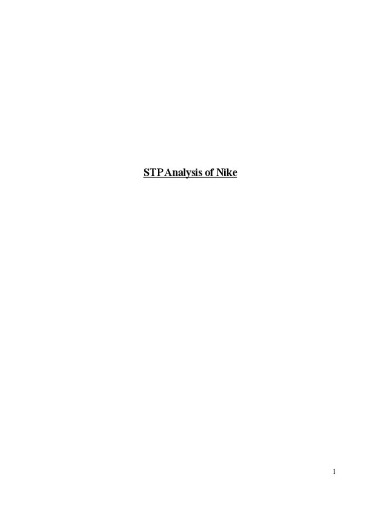 STP Analysis of Nike | PDF | Market Segmentation | Brand