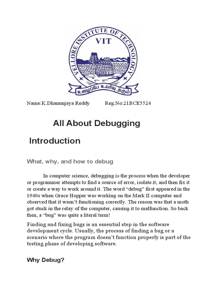Debugging Report | PDF | Debugging | Software Bug Debugging Report | PDF | Debugging | Software Bug