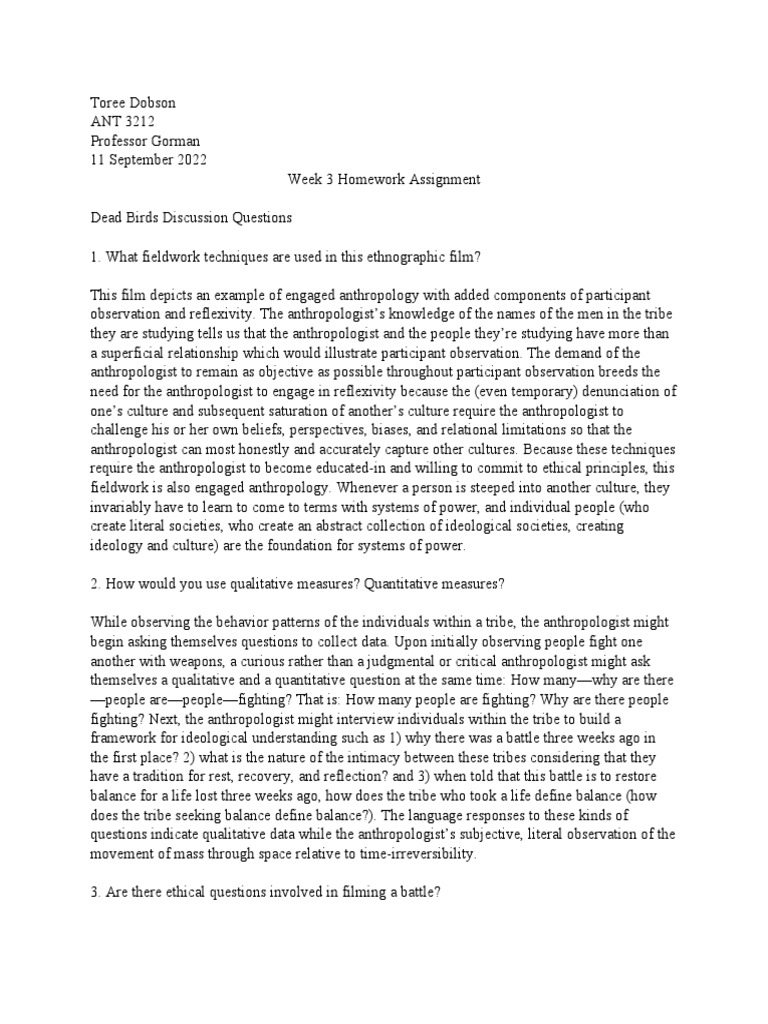 Ethnographic Fieldwork Techniques Analysis | PDF | Anthropology | Franz Boas