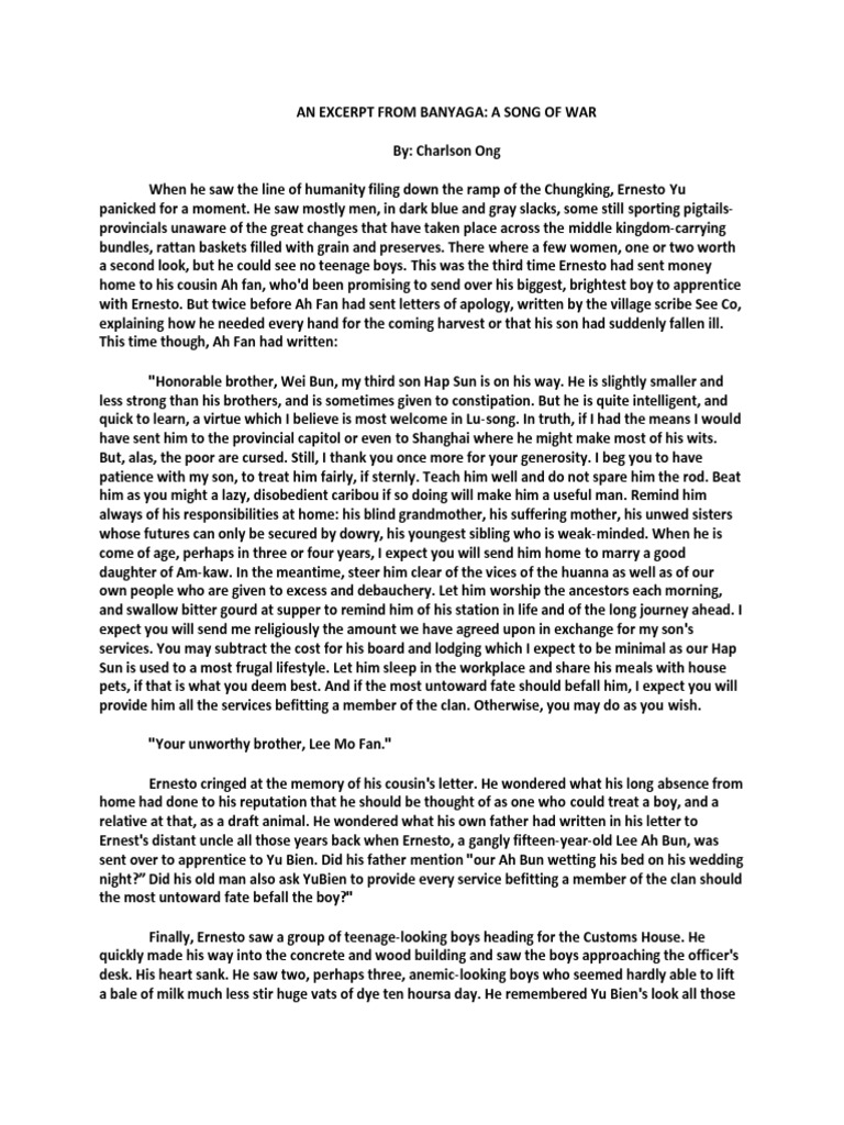 Banyaga A Song of War | PDF