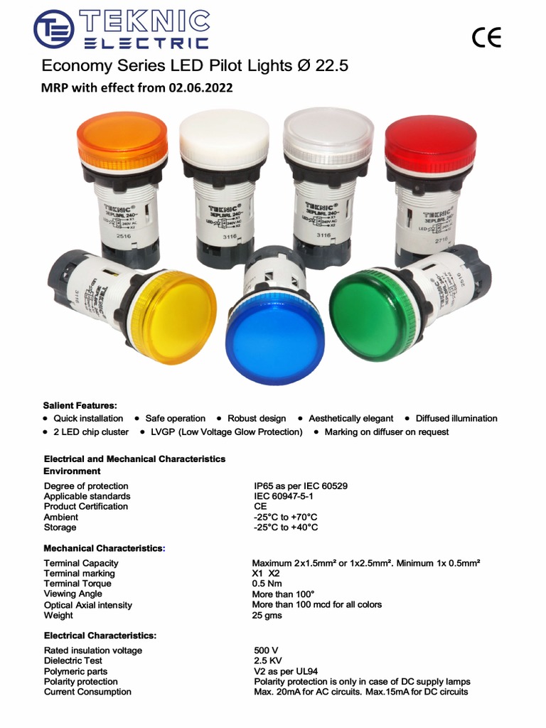 Teknic LED ECO SERIES MRP 020622 | PDF | Manufactured Goods ...