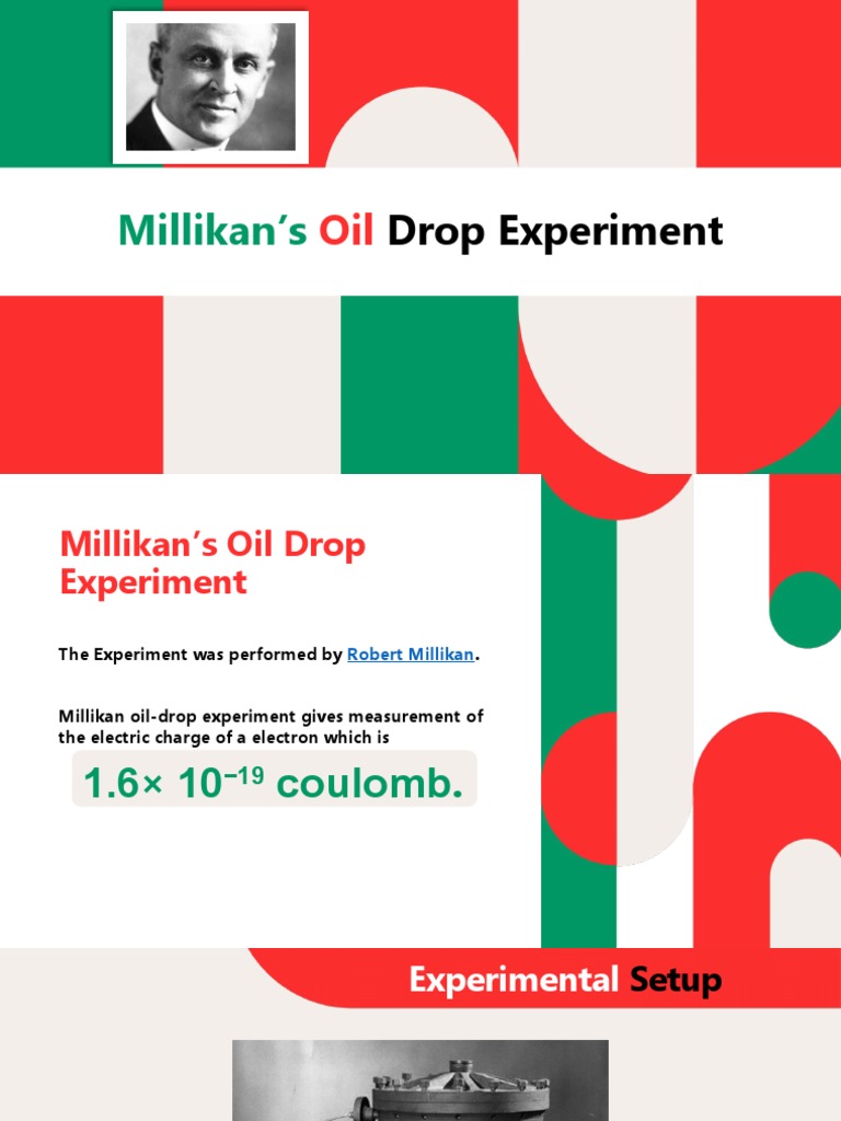 Millikan's Oil Drop Experiment | PDF