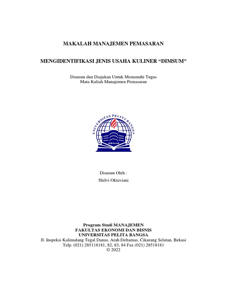 Makalah Pemasaran Shilvi Oktaviani | PDF