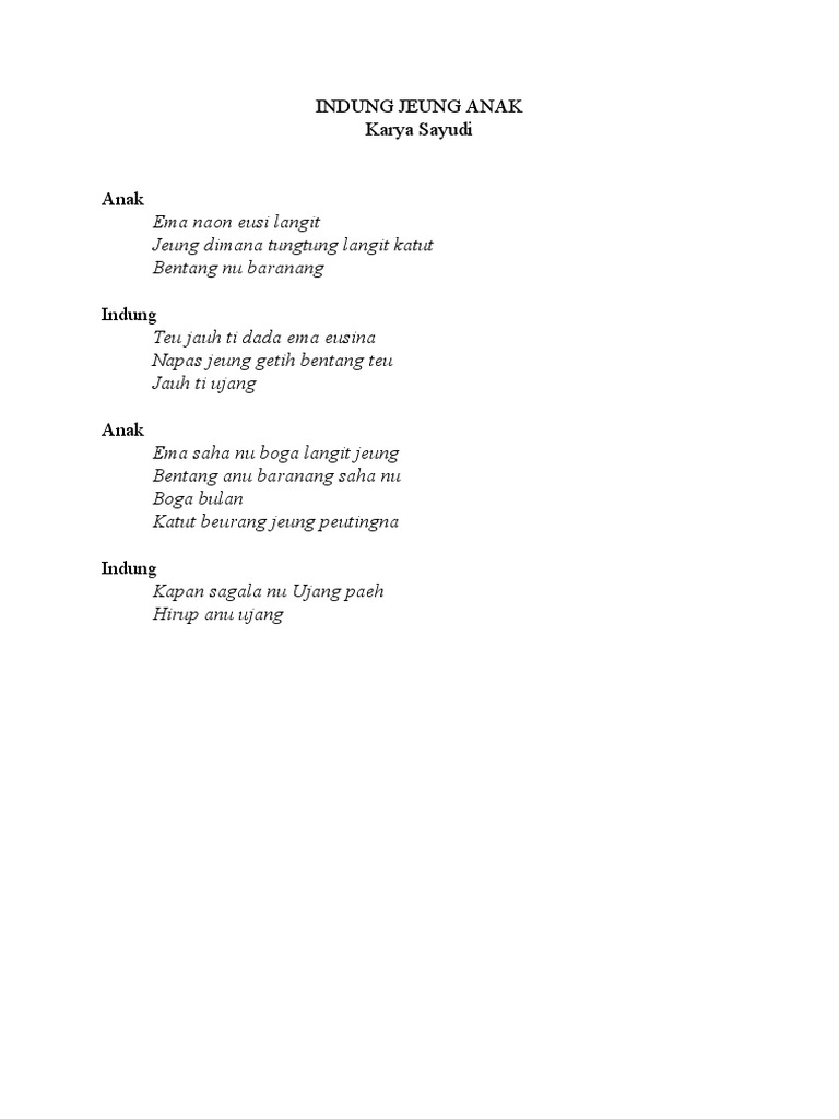 Indung Jeung Anak | PDF
