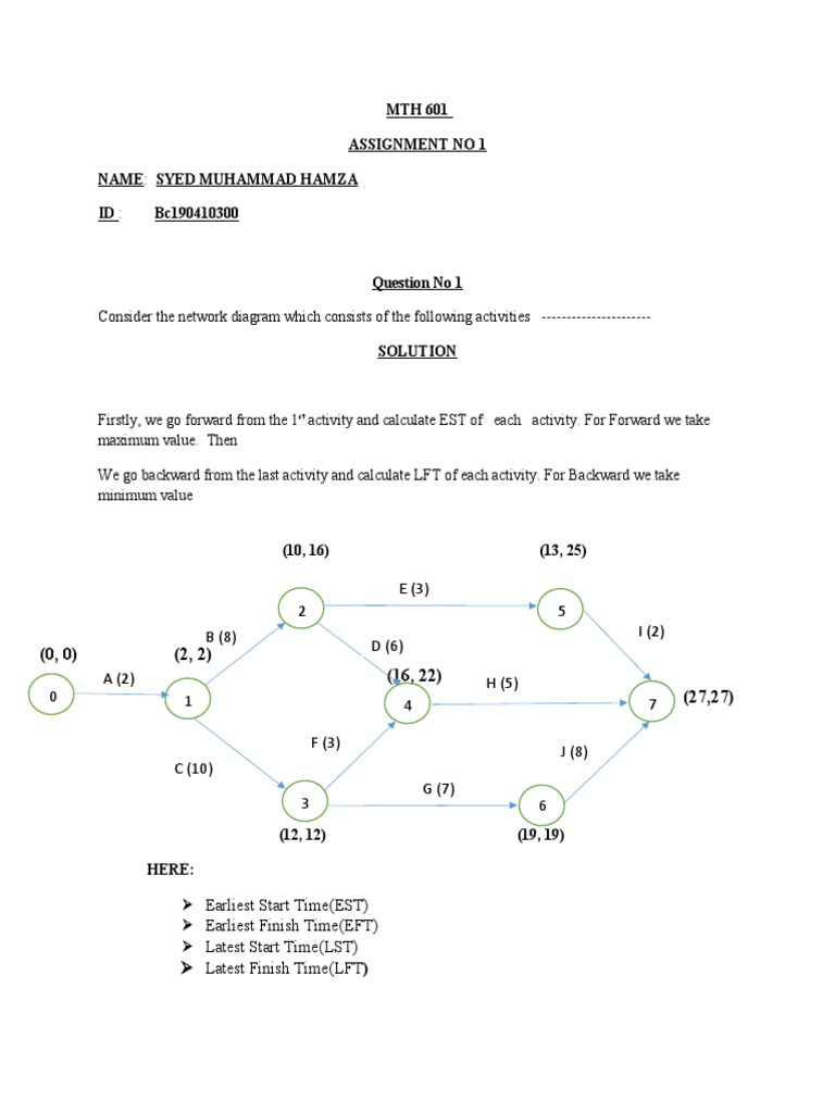 MTH 601 Assignment No 1 | Download Free PDF | Variance | Statistical Analysis