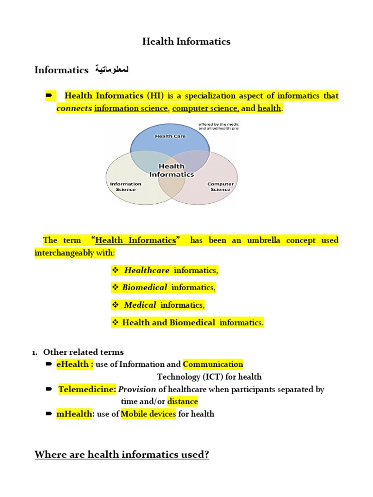 Health Informatics S | PDF | Health Informatics | Electronic Health Record