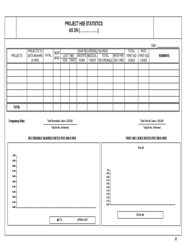 Hse FRM-14 Projects Hse Statistics | PDF