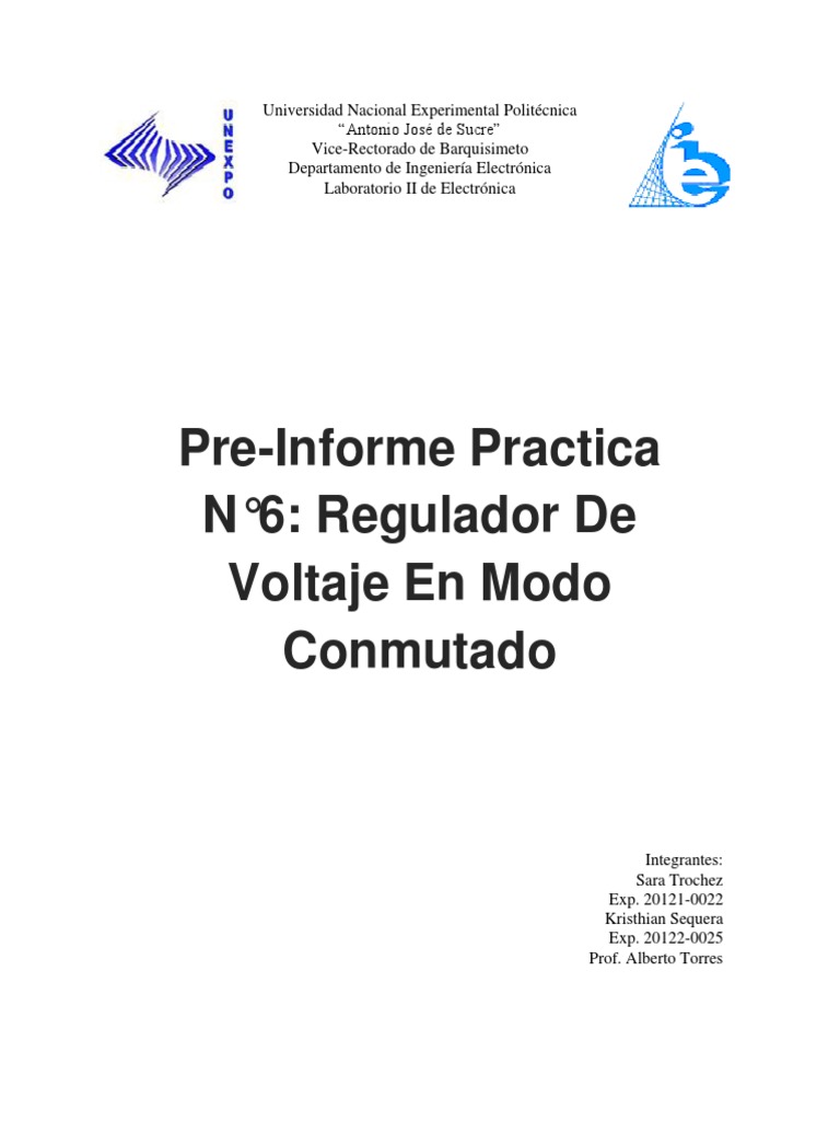 Regulador de Voltaje con TL494: Informe Práctico | PDF | Inductor | Transistor