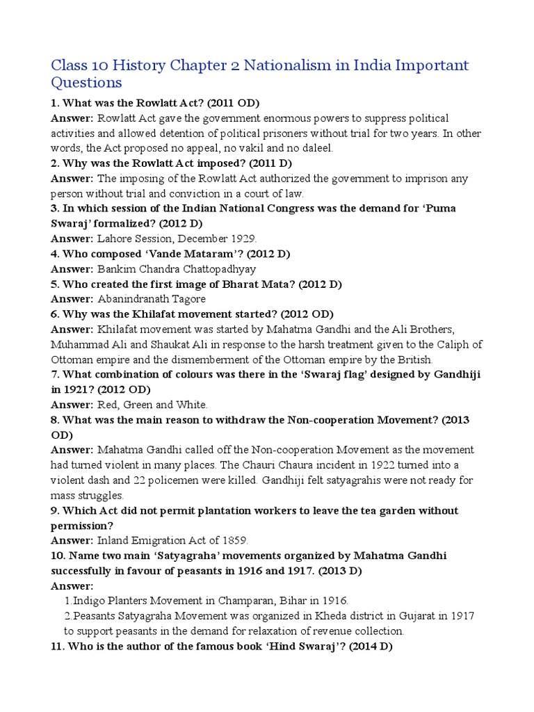 SST Nationalism in India | PDF | Mahatma Gandhi | Indian Nationalism