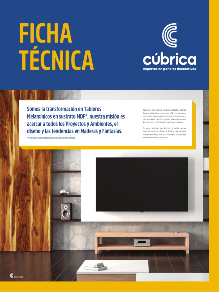 Cubrica - Ficha Tecnica | PDF | Madera | Tornillo