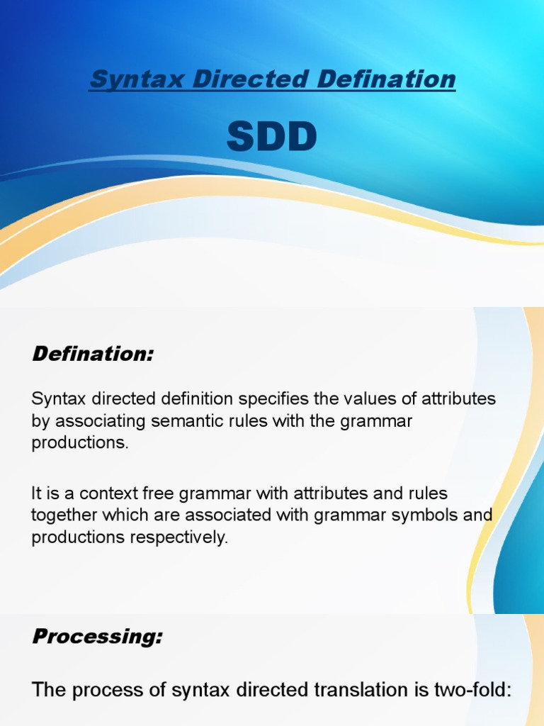 Syntax Directed Defination | PDF | Parsing | Computer Programming
