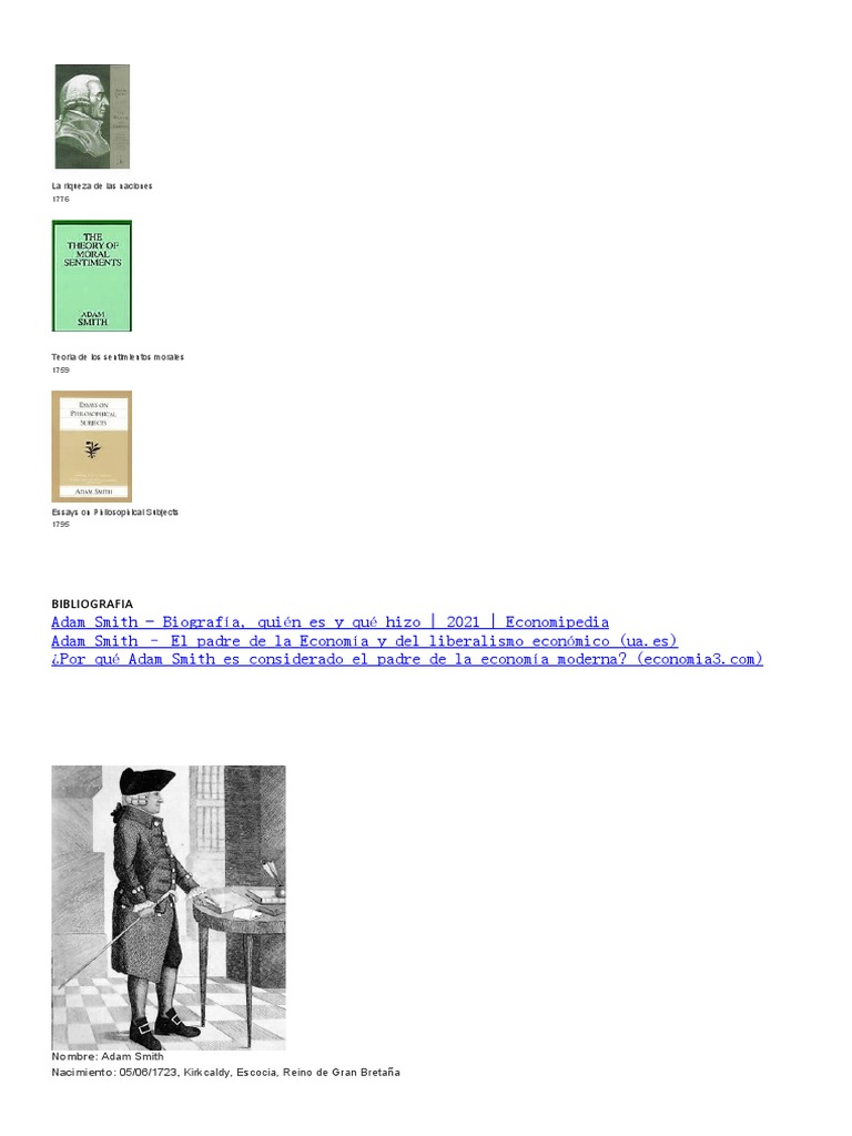 Filosofía y Economía de Adam Smith | PDF | Adam Smith | La riqueza de ...