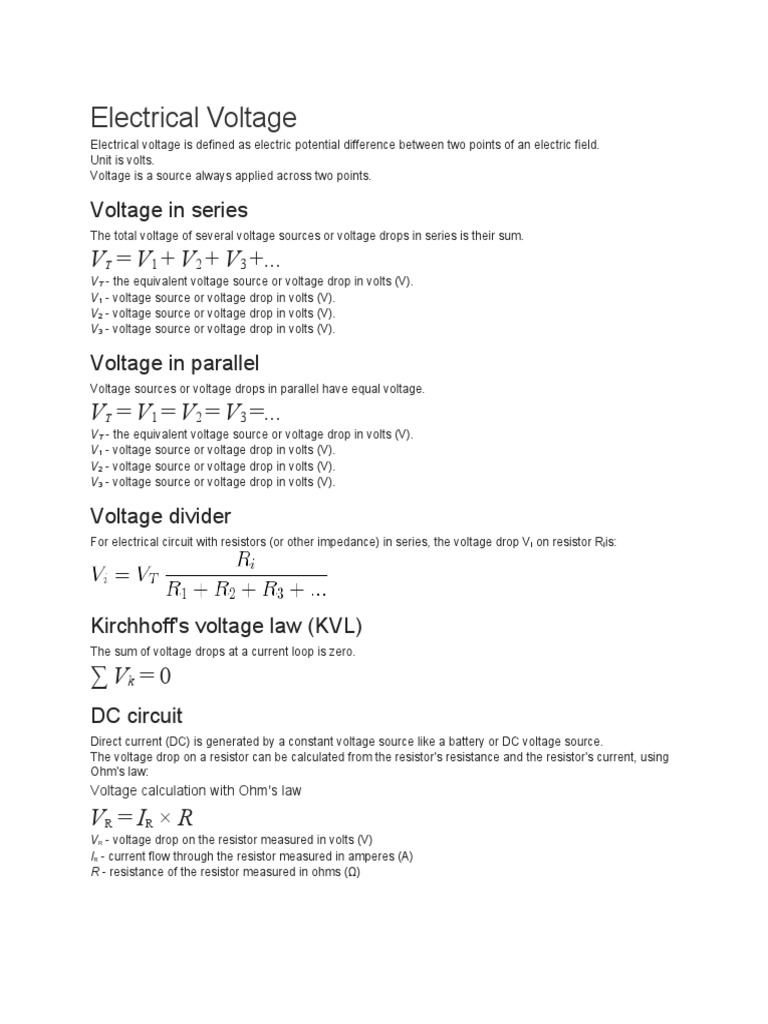 Basic Electricity | PDF | Electric Power | Voltage