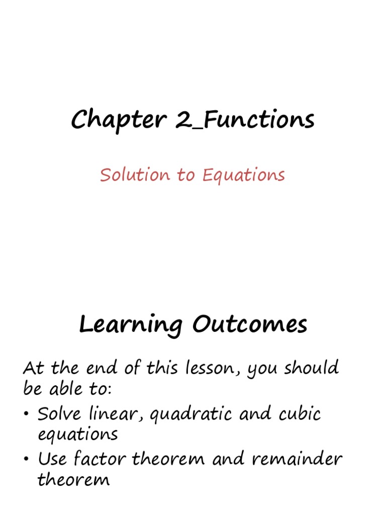 Solving Linear, Quadratic, and Cubic Equations through Factorization ...