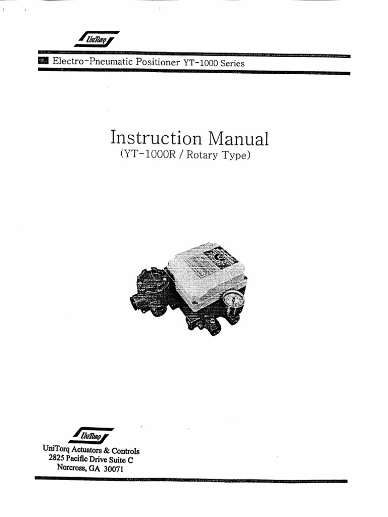 YT 1000 Positioner IOM Manual | PDF