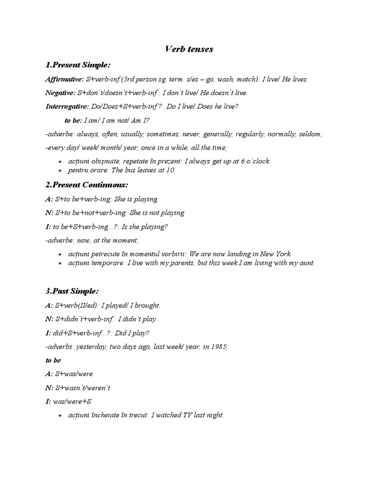 Verb Tenses Teorie | PDF | Human Communication | Linguistic Typology