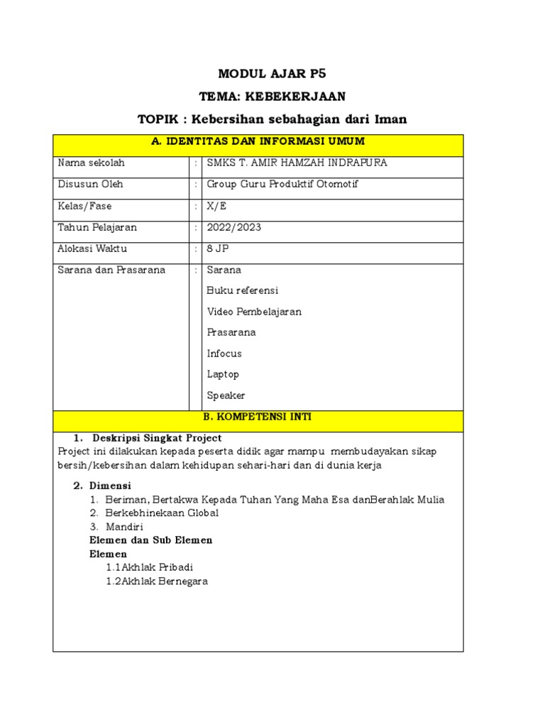 Modul Ajar P5 Ok | PDF