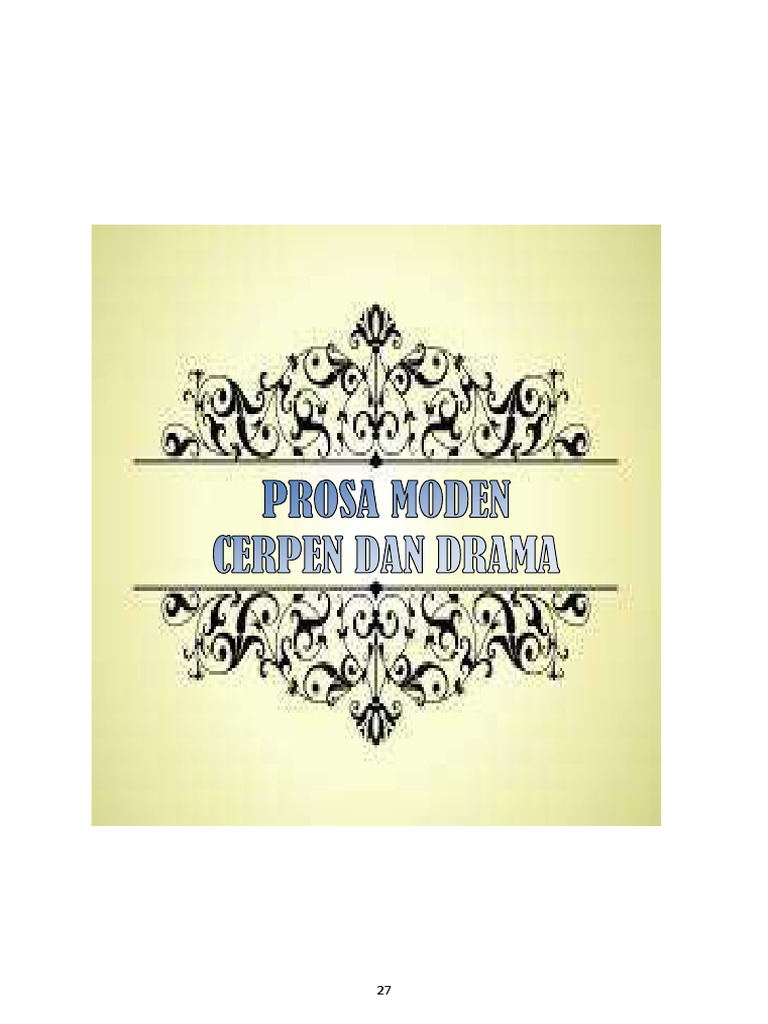 Nota Sem 1 Bahagian C Prosa Moden (Cerpen Dan Drama) | PDF